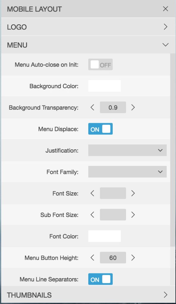 Admin - Mobile Layout Glossary – Support