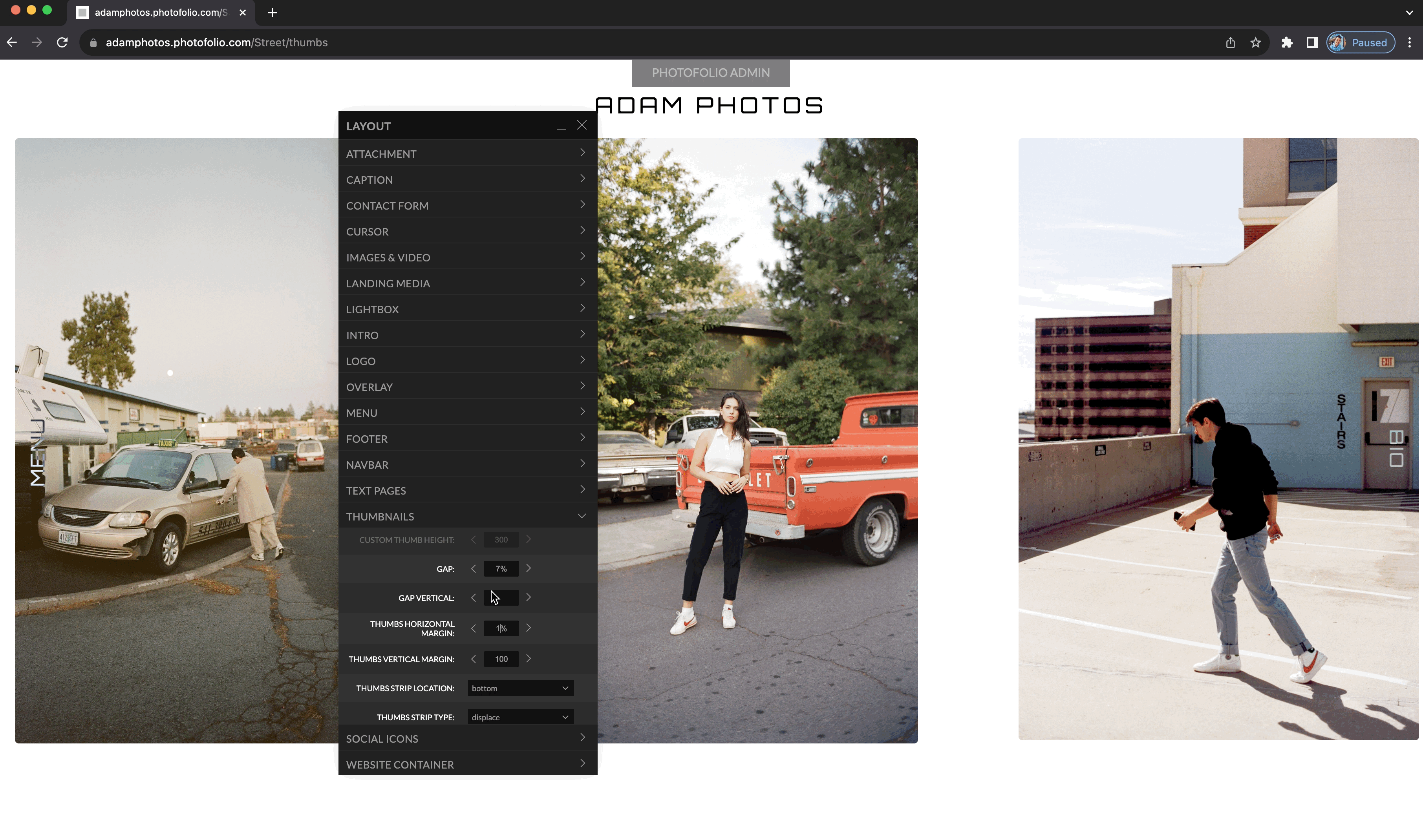 Thumbnails Gap and Margin – Support